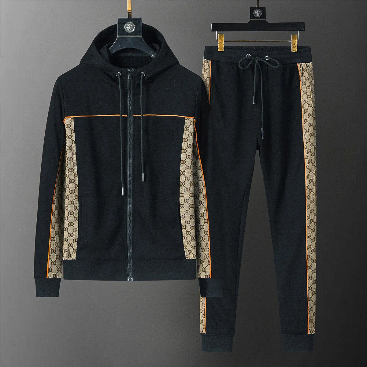 Designer Tracksuit Set for Men and Women with Zipper Closure, Cotton ...