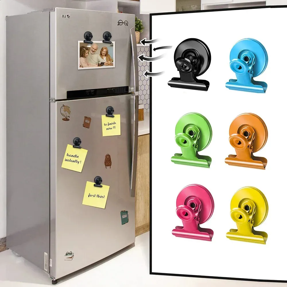 Set Of 6 Anti Scratch Fridge Door Magnets With Sticky Pads Strong And ...