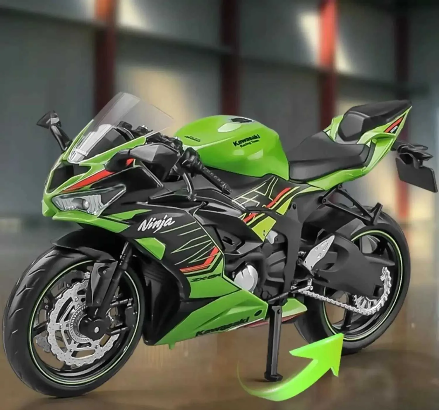 1:5 Scale Kawasaki Ninja ZX-6R Motorcycle Toy Diecast Metal Model for ...