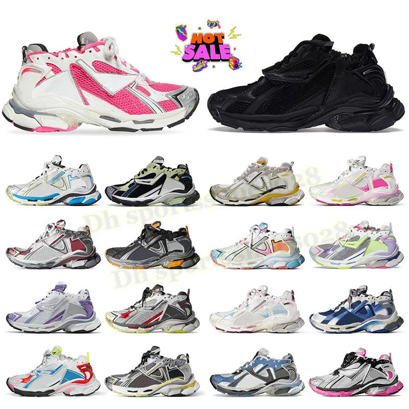 Wholesale Designer Graffiti Track Runners Chunky White Sneakers 7.0 ...