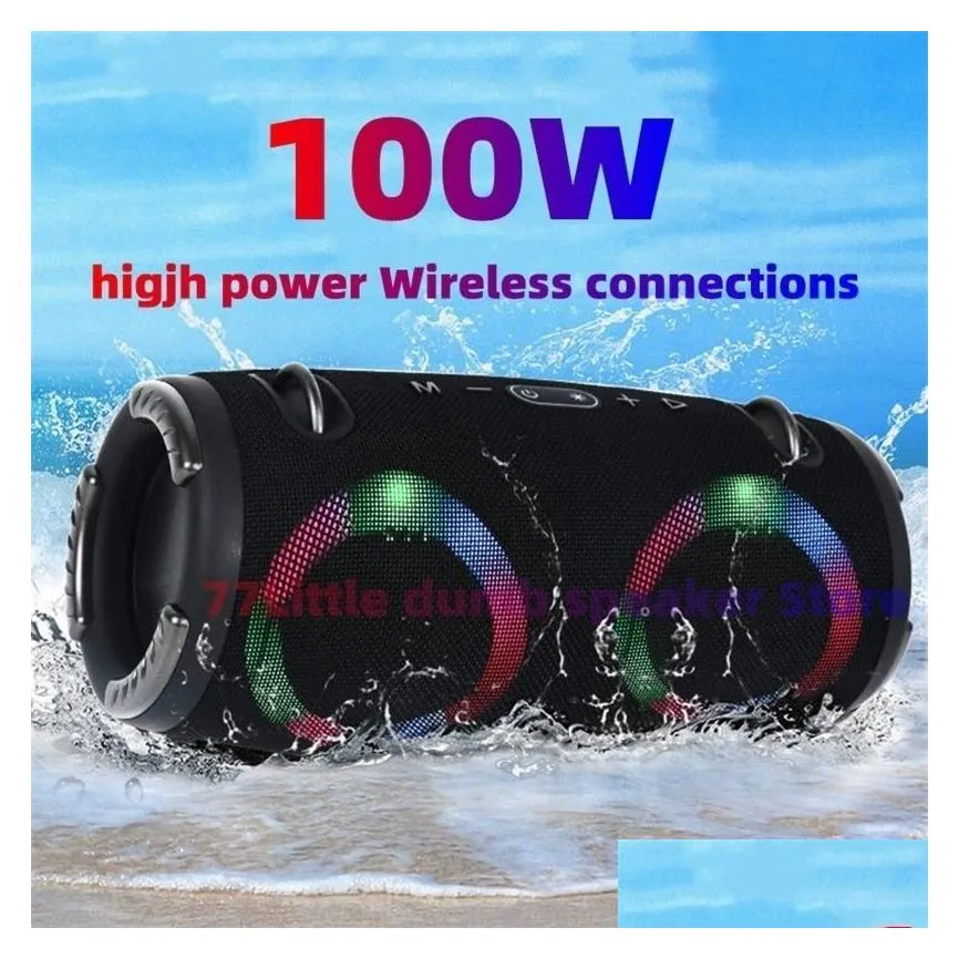 High Power 100W Wireless TWS Portable Speaker With Subwoofer With ...