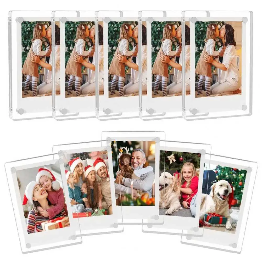 Double Glass Frames Picture Frame Holder: Clear Acrylic Photo Display ...