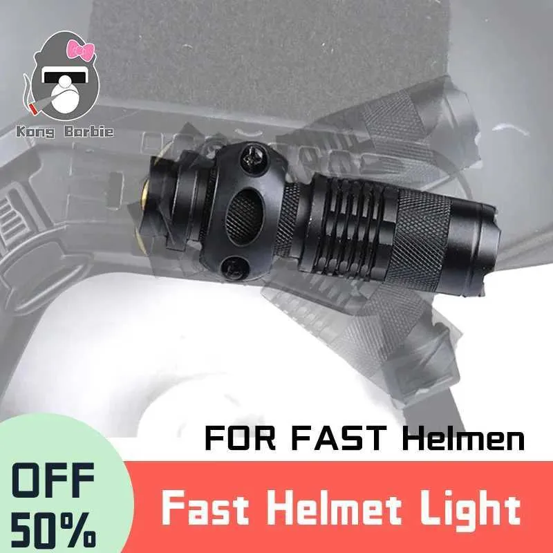 Tactical Helmet With Night Vision Capable LED, Mini White D Light ...