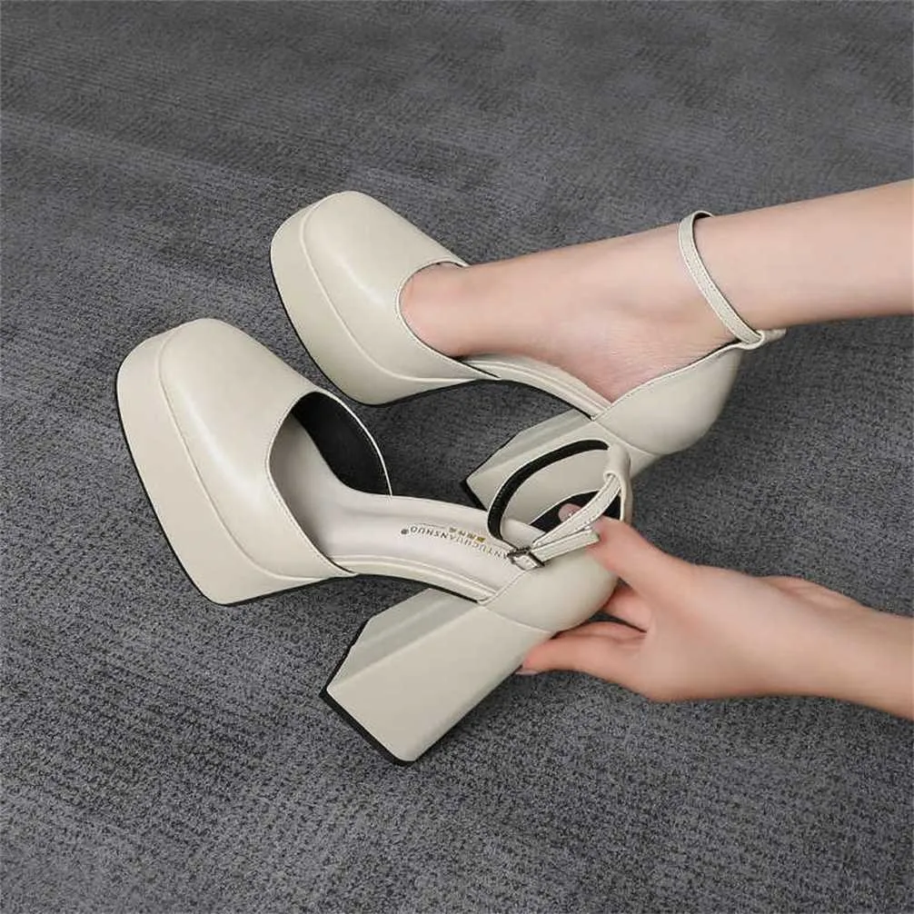 Wholesale 2025 Fairy Style Square Toe High Heels With Single Buckle ...