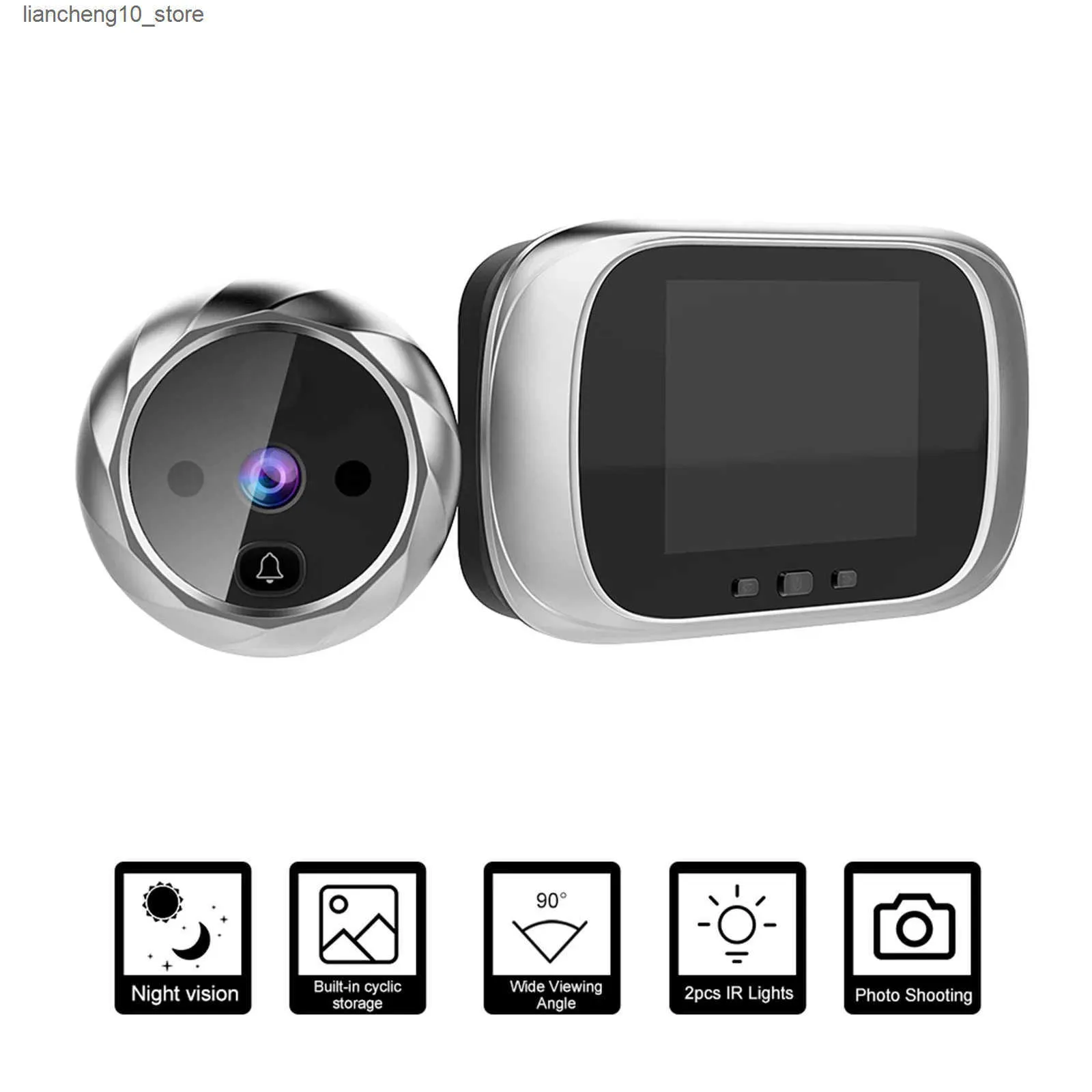 L240910 Digital Doorbell Camera 2.8 Inch Night Vision Viewer With Photo ...