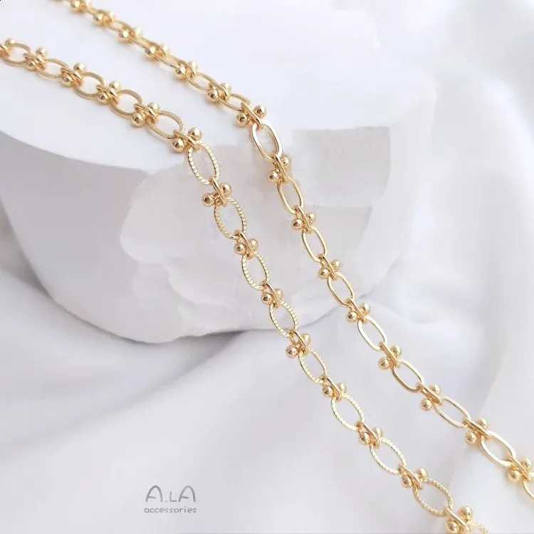 Plated 14K True Gold Filled Copper Oval Links Chains for Jewelry Making ...