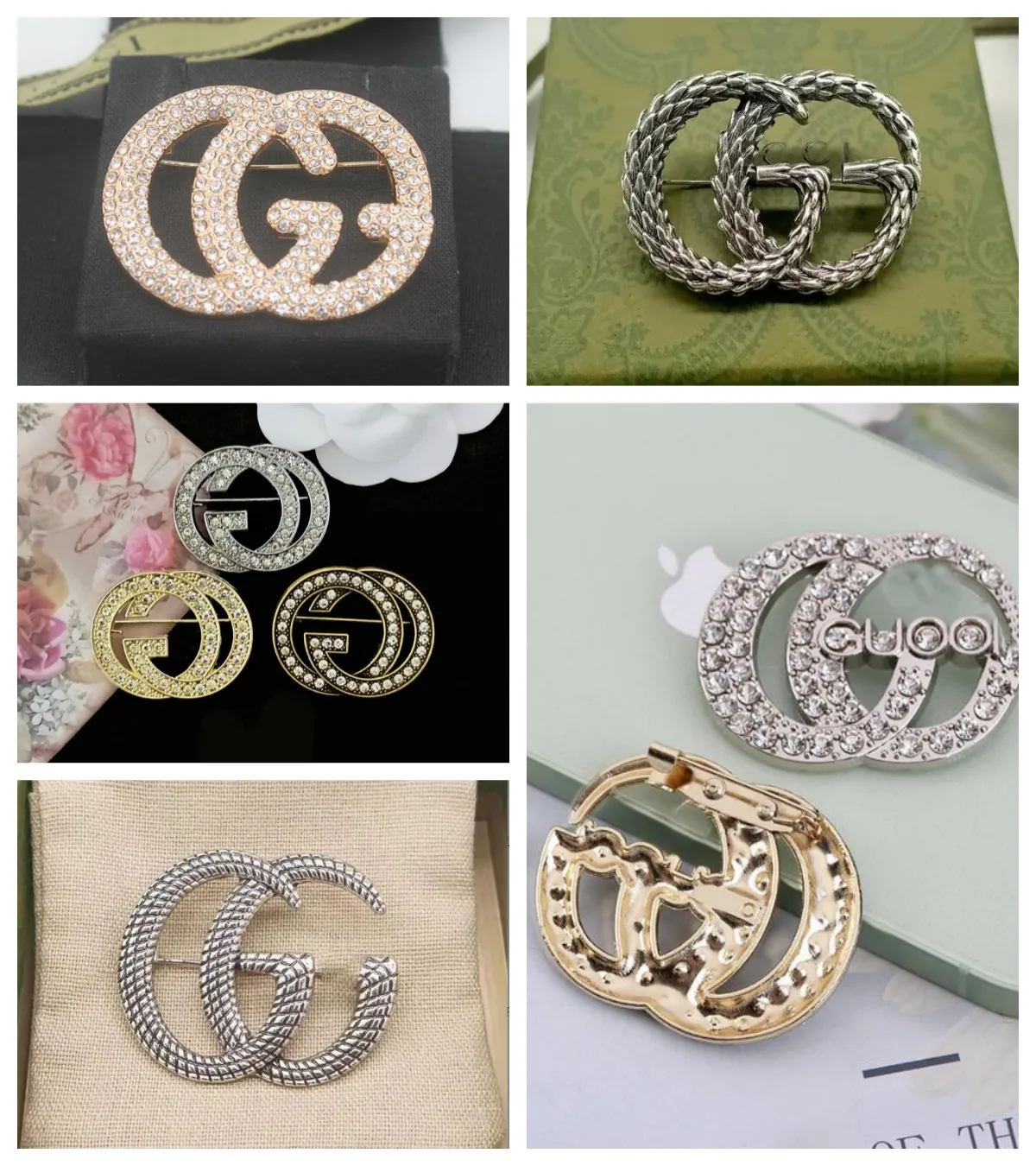 20style Designer Brand Luxury Designer Brooch: Women's Rhinestone Pearl ...
