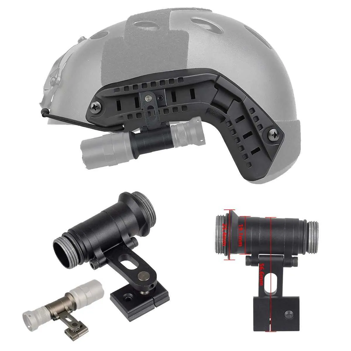 Tactical Impact Helmets Side Rail Adapter For M300/M600 Series With ...
