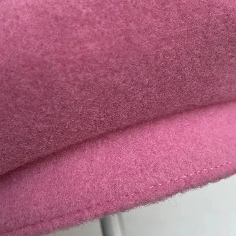Wool Blend Beret Winter Spring Caps for Women Pink Fitted Silk Casual ...