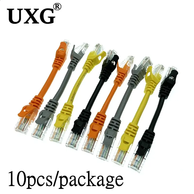 10-Pack CAT6/CAT5e Ethernet Cable Set - RJ45 Patch Cord, UTP Round ...