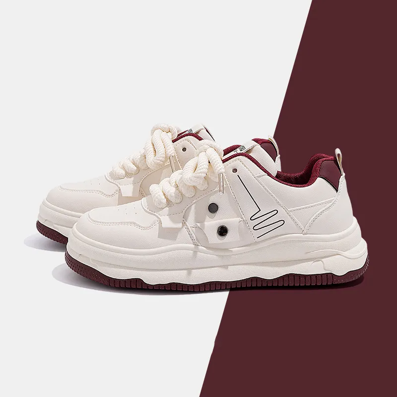 Mens Casual Platform Sneakers Black Red with EVA Outsole and Canvas ...