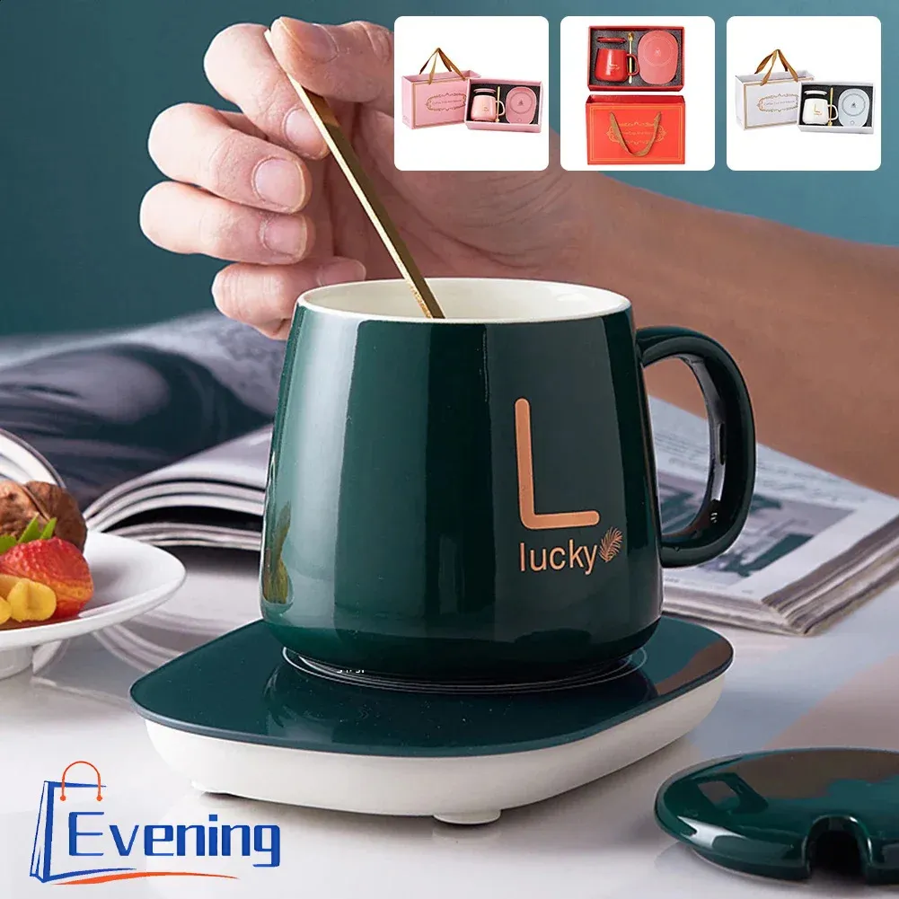USB Powered 400ml Ceramic Coffee Mug Set with 55 °F Constant ...