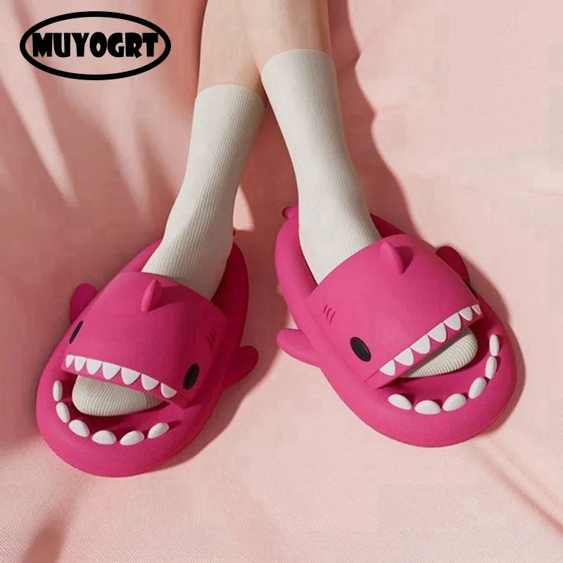 Funny Shark Slides - Summer Slippers for Women, Men, Kids - Anti-Skid ...
