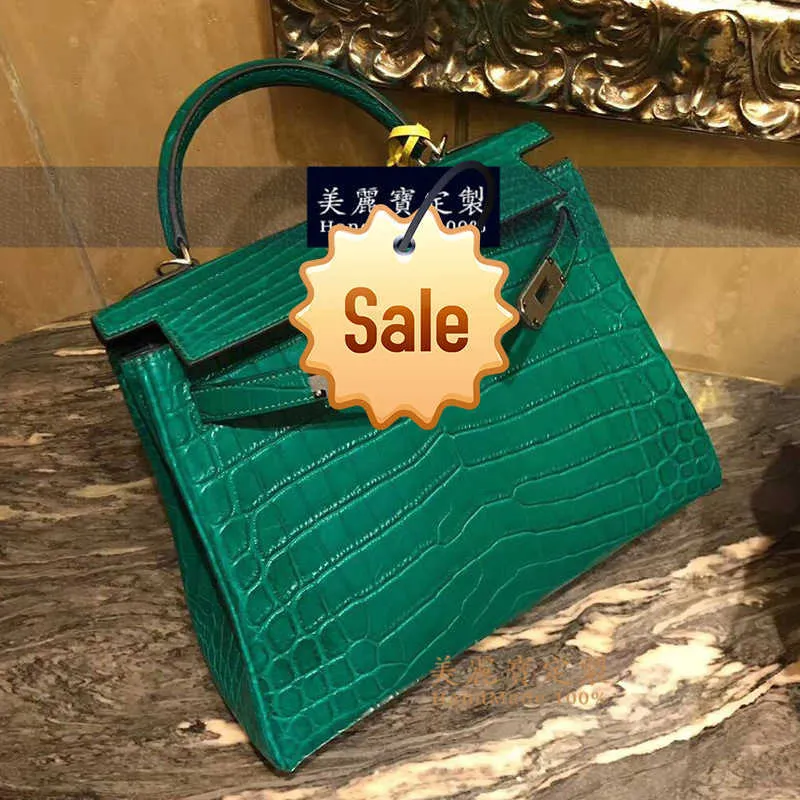 Exquisite Green Crocodile Leather Ladies Designer Handbag | Small ...