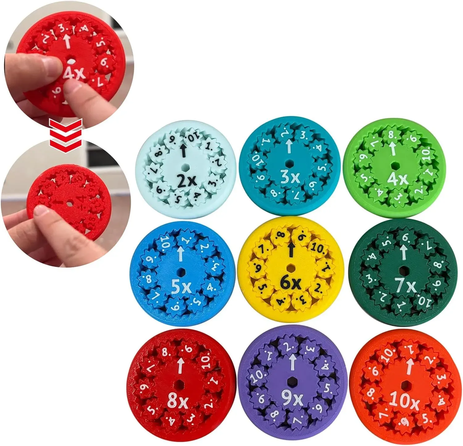 Math Fidget Spinners For Addition And Multiplication: Ideal Learning ...