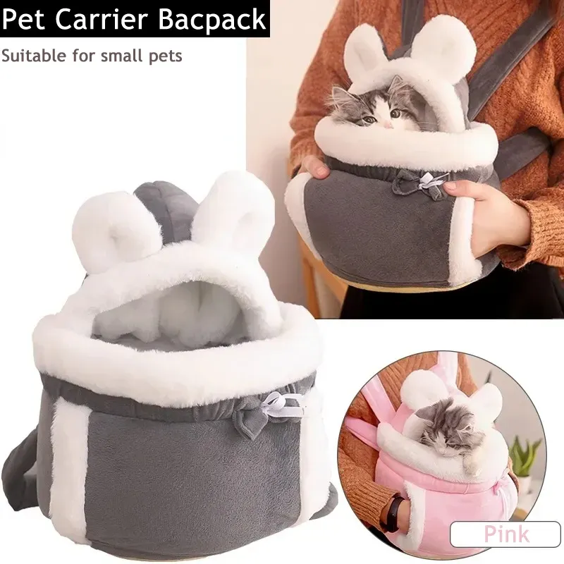 Carrier Pet Carrier Bacpack Walking Outdoor Travel Kitten Chest Bags ...