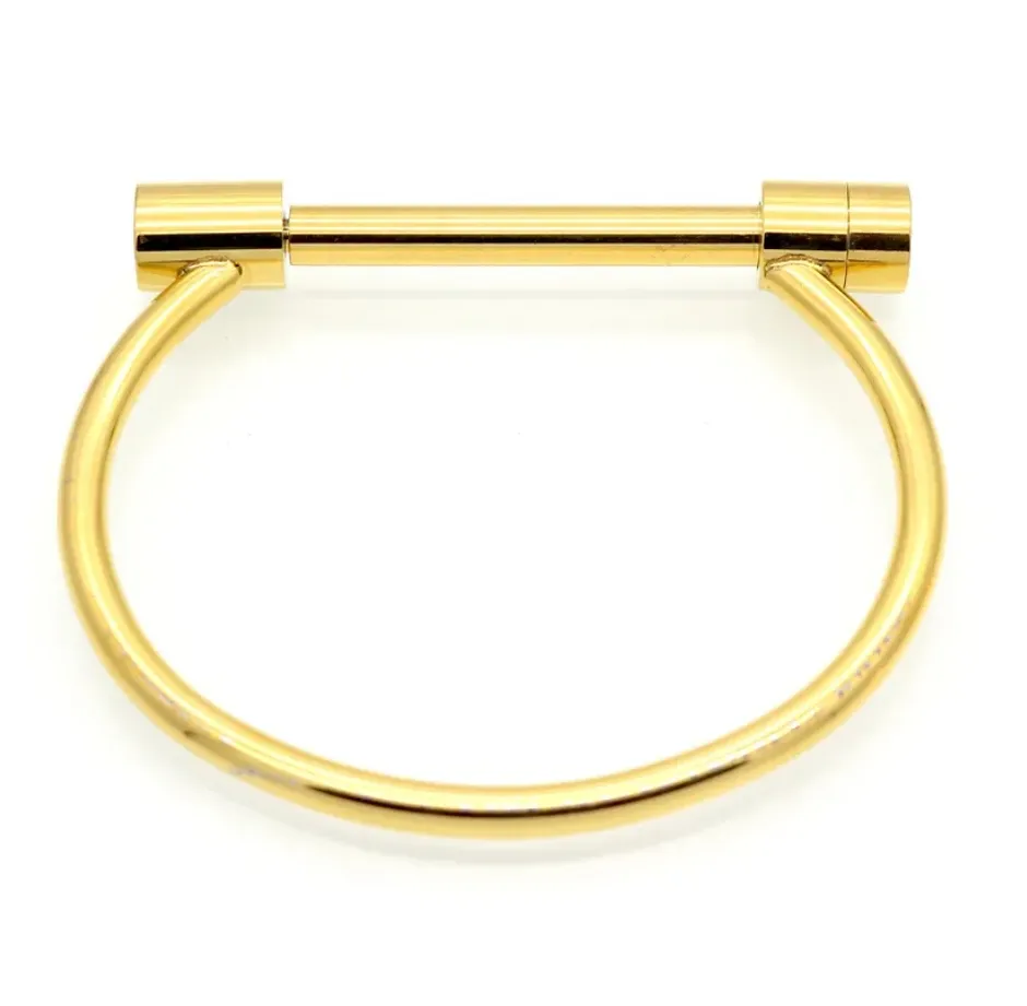 Design Horseshoe Screw Bracelet for Men and Women - Gold, Silver, Rose ...