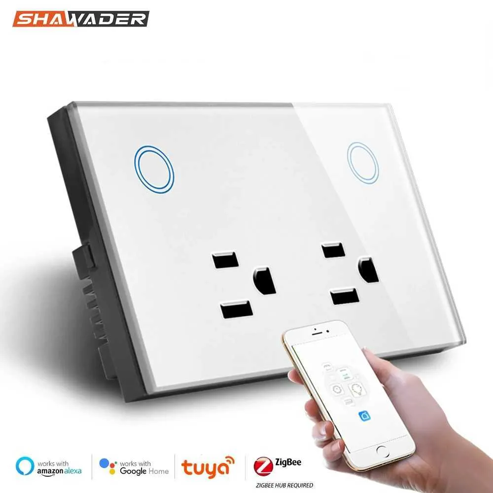 Smart WiFi Wall Socket Outlet, 10A US Plug, Remote Control with Alexa ...