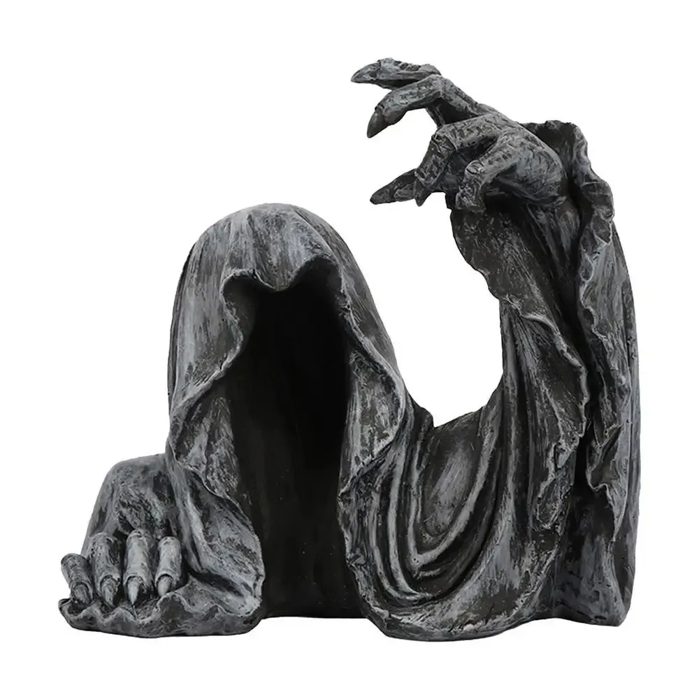 Grim Reaper Faceless Ghost Resin Statue: Hell Messenger Ghost Sculpture ...