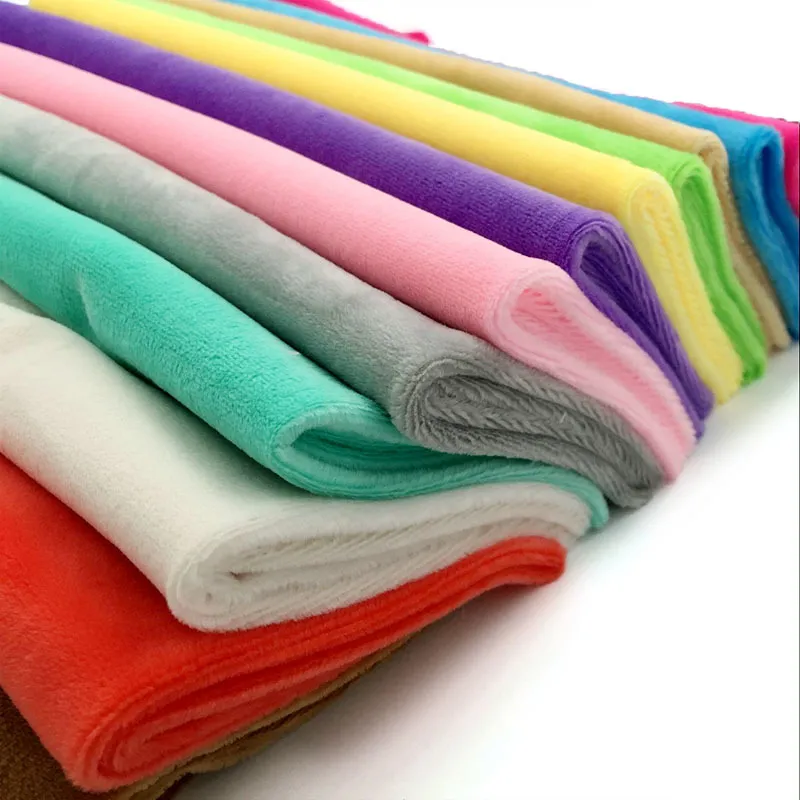 Super Soft Minky Fabric - 45x50cm - Solid Color - Plush Sewing Fabric ...