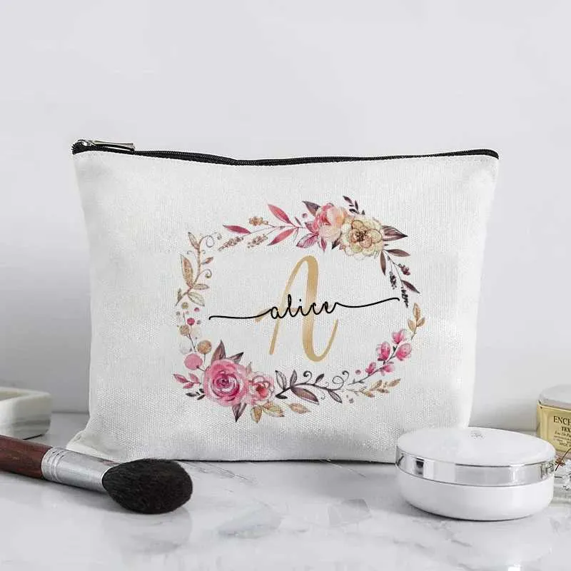Monogrammed Personalized Makeup Bag: Custom Cosmetic Case for ...