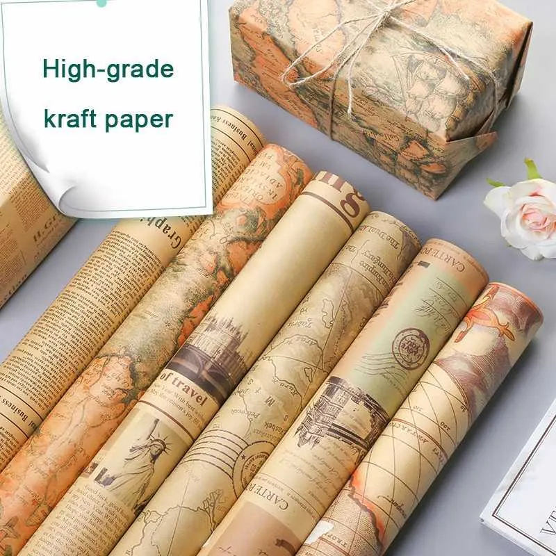 Wholesale Packaging Paper /Batch Of Bouquet High End Paper Retro Kraft ...