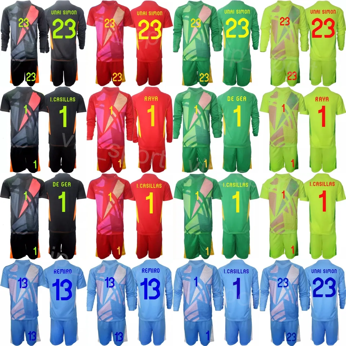 XiBanYa 2024 National Team Long-Sleeve Soccer Jerseys Goalkeeper Set ...