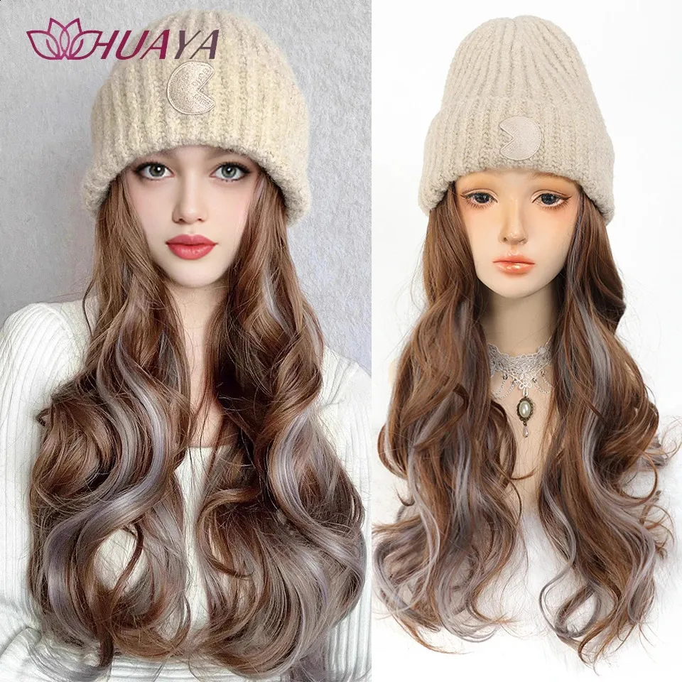 Cozy Knitted Wig Hat: Winter Warmth with One-Piece Style from Dhgate ...