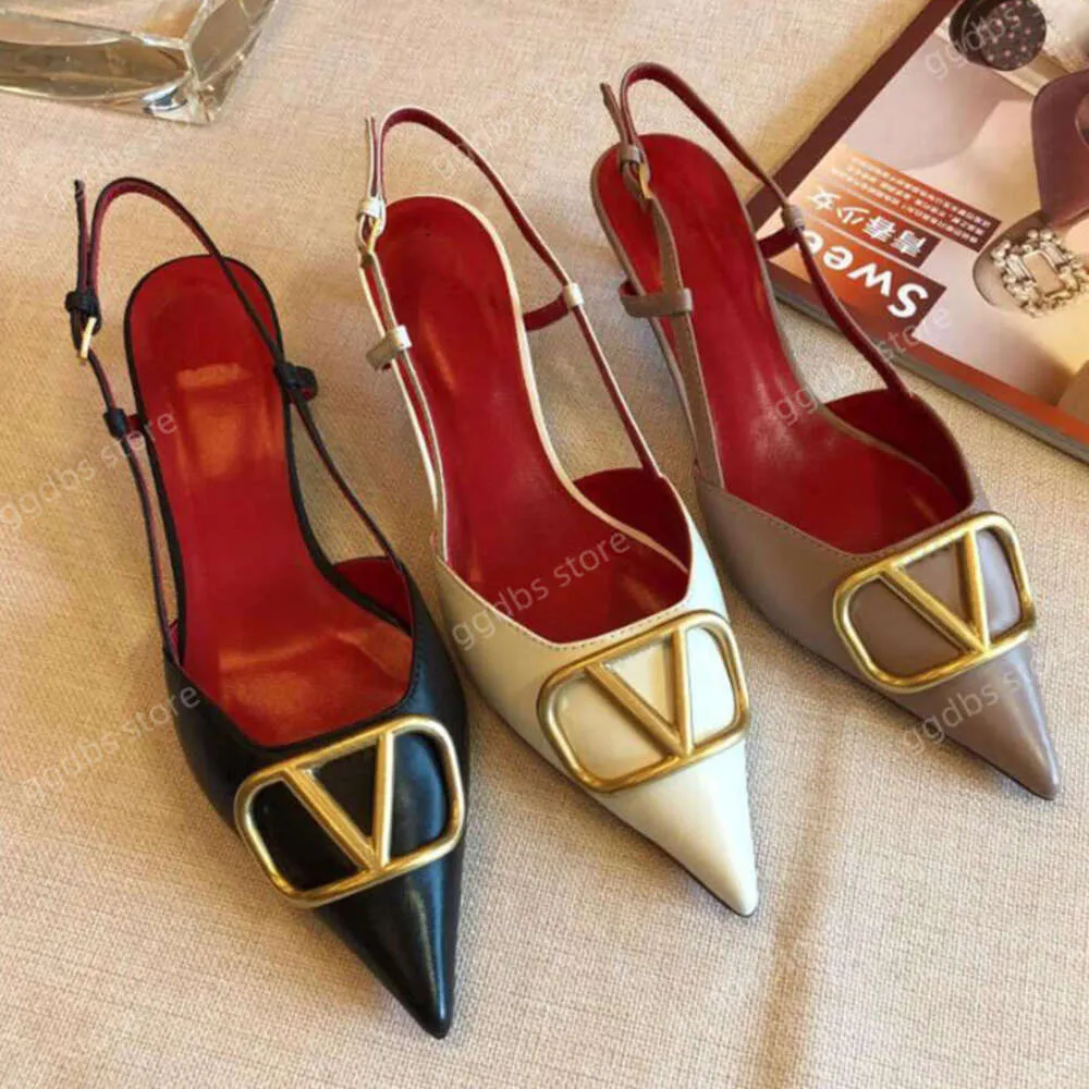 Bulk Summer Luxury Designer High Heel Gold Kitten Heel Sandals For ...