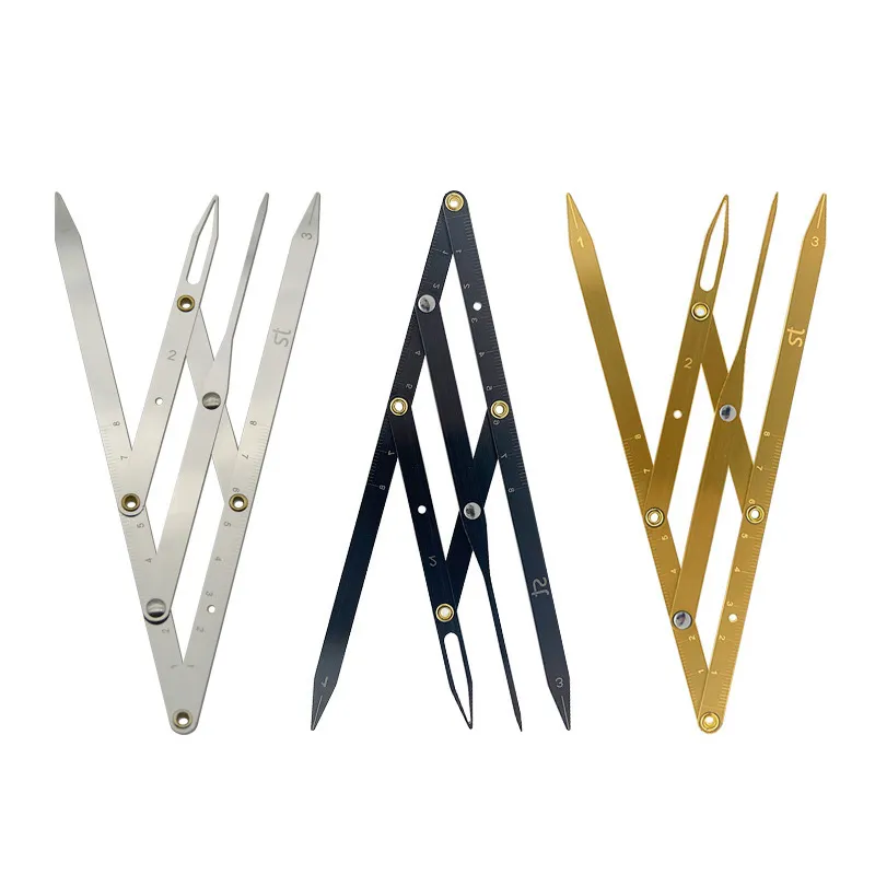 Stainless Steel Triangle Eyebrow Measurement Ruler Permanent Makeup ...