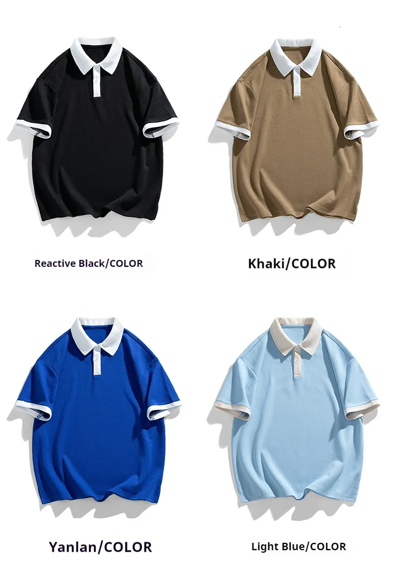 Double-Beaded Polo Tee: Breathable Men's Summer Couple T-shirt with ...