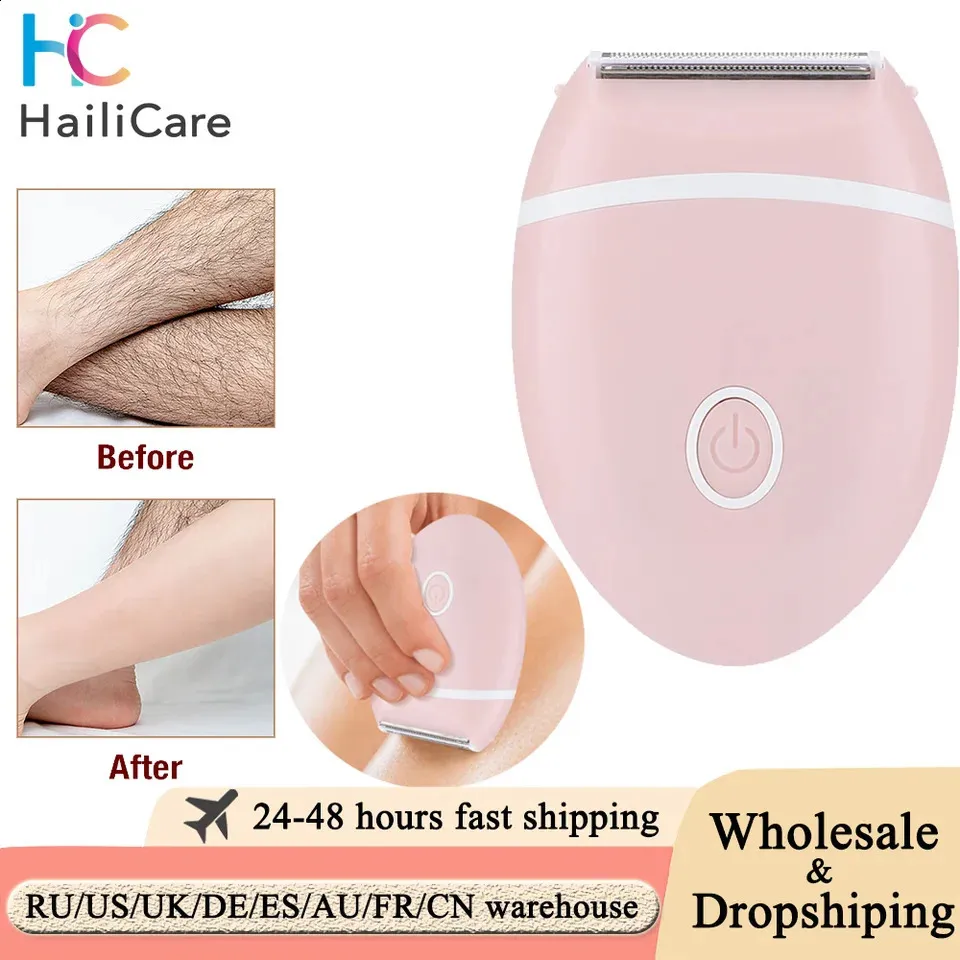 Portable Electric Painless Epilator for Women - Facial and Body Trimmer ...