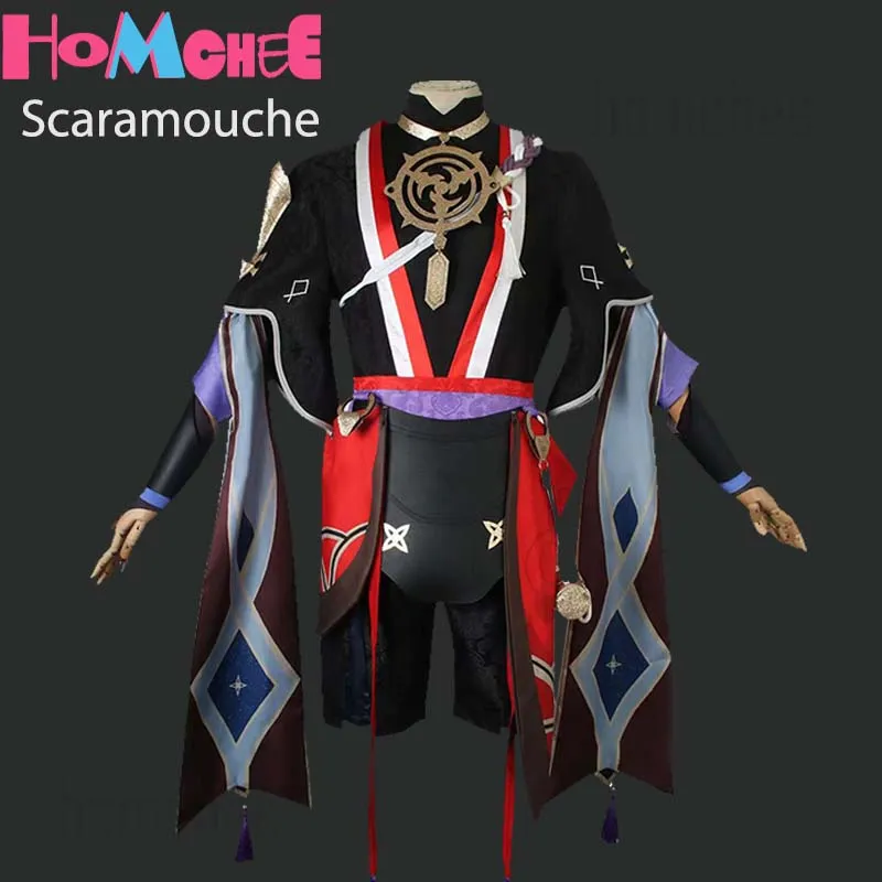 Genshin Impact Scaramouche cosplay Outfit with Wig - Balladeer ...