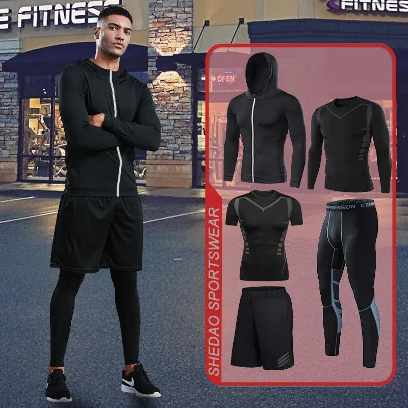DHgate.com:Mens Compression Gym Sportswear Set for Running, Yoga - Dry ...