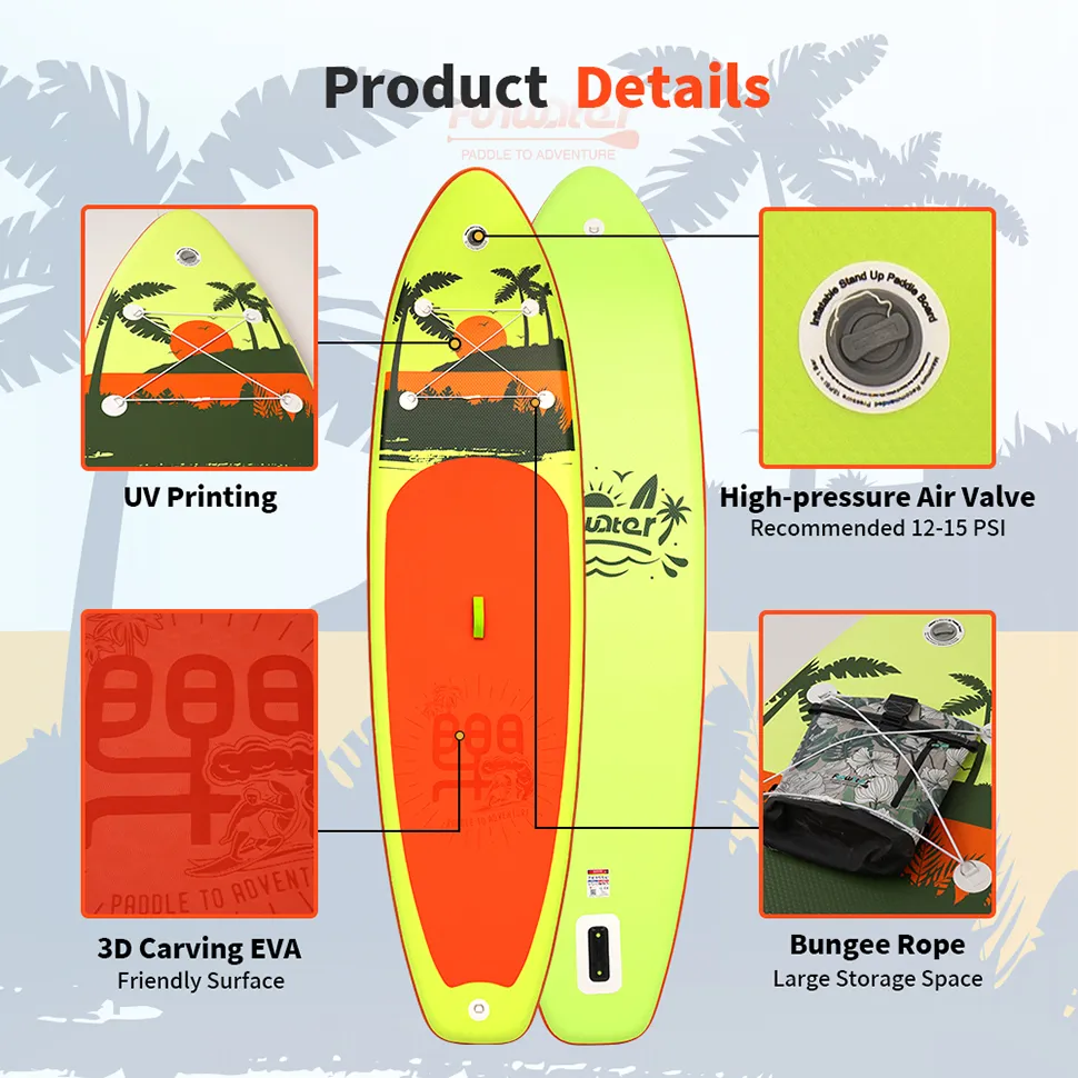 FunWater Surfboard Paddleboard 335*83*15CM Inflatable Stand Up Paddle ...