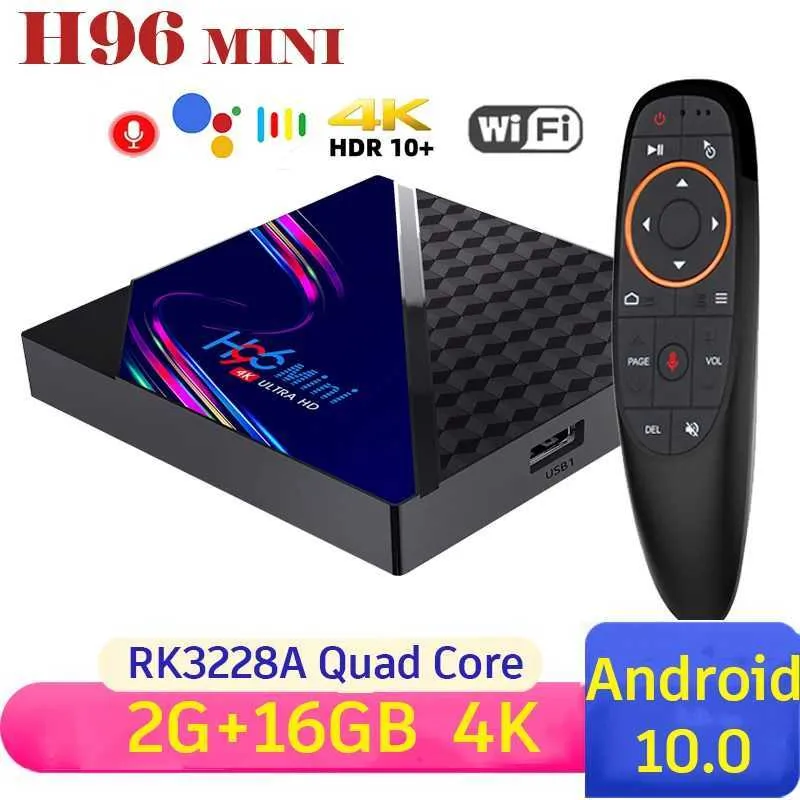 Set Top Box HOT H96 Mini V8 Smart TV Box Android 10.0 Quad Core 2G 16G Fast Tv Receiver Media ...