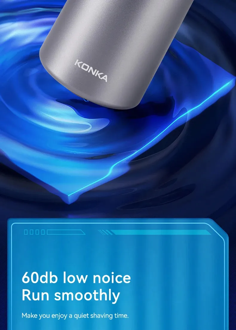 KONKA Electric Razor for Men - Rechargeable Wet/Dry Mini Shaver with ...