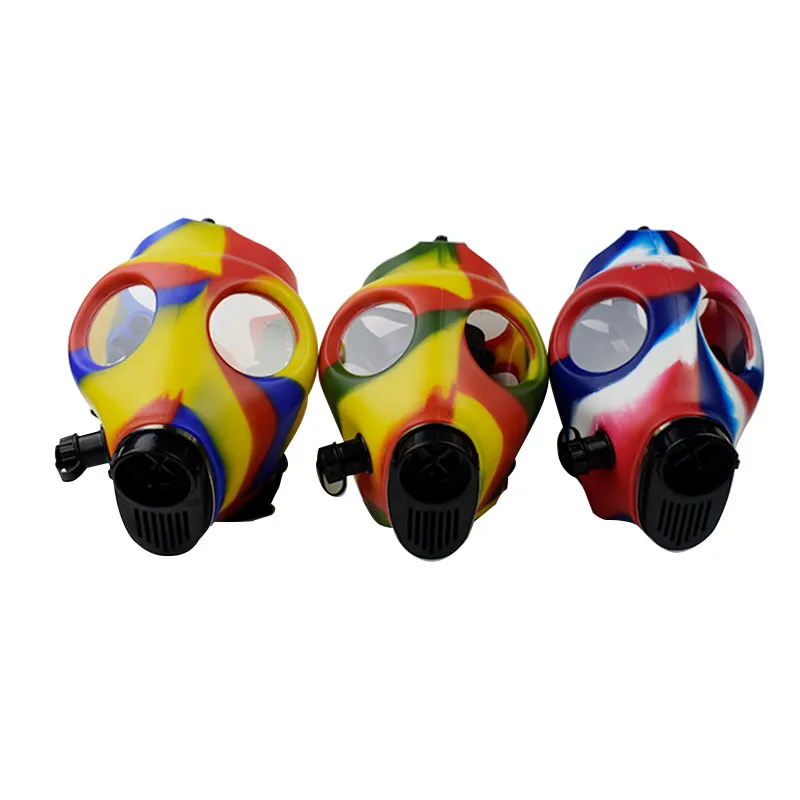 Halloween Silicone Mask Smoking Pipes Acrylic Gas Pipes Bongs Tabacco ...