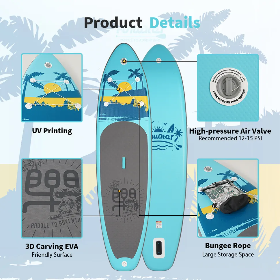 FunWater Surfboard Paddleboard 335*83*15CM Inflatable Stand Up Paddle ...