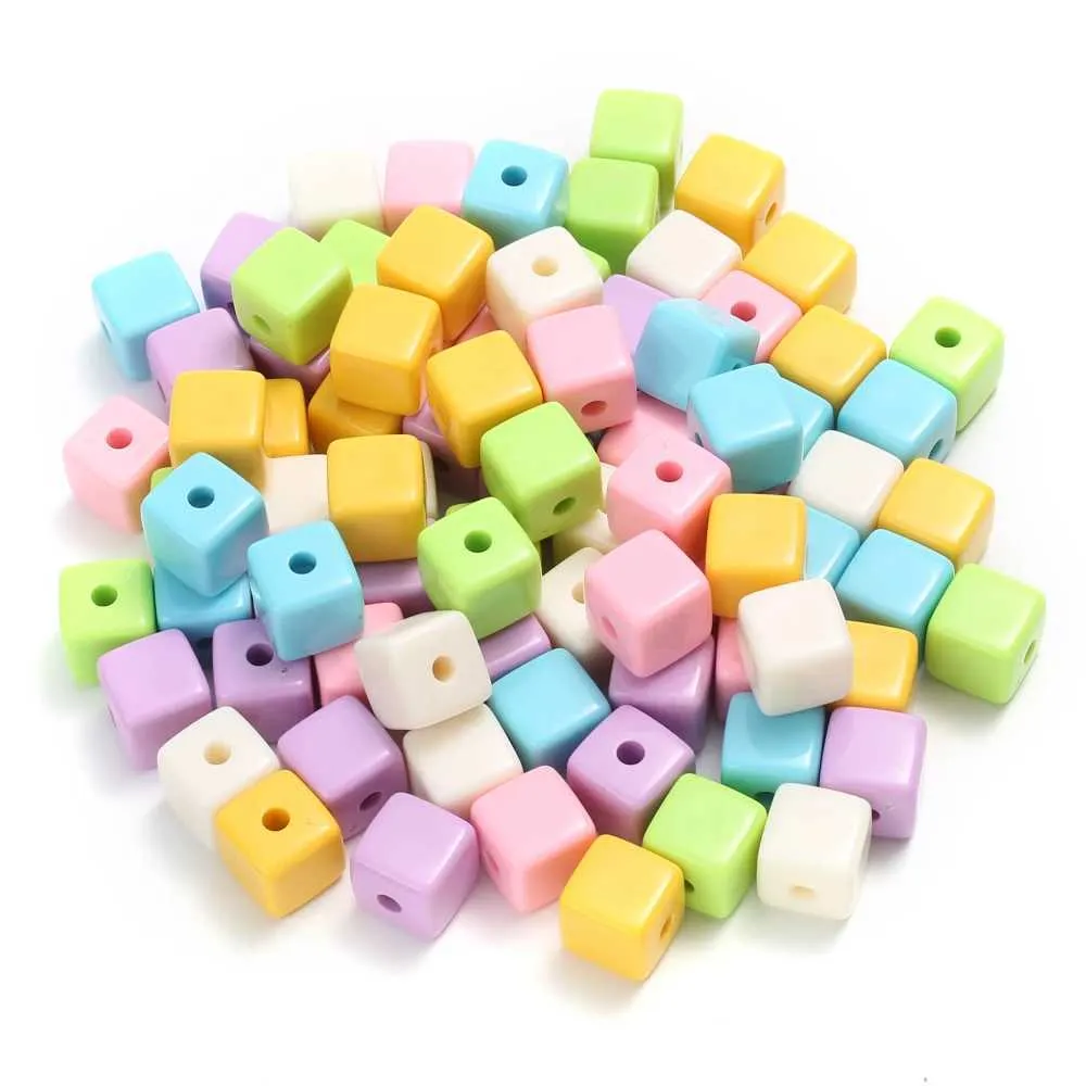 DHgate.com:Colorful 15mm Acrylic Square Spacer Beads for DIY Jewelry ...