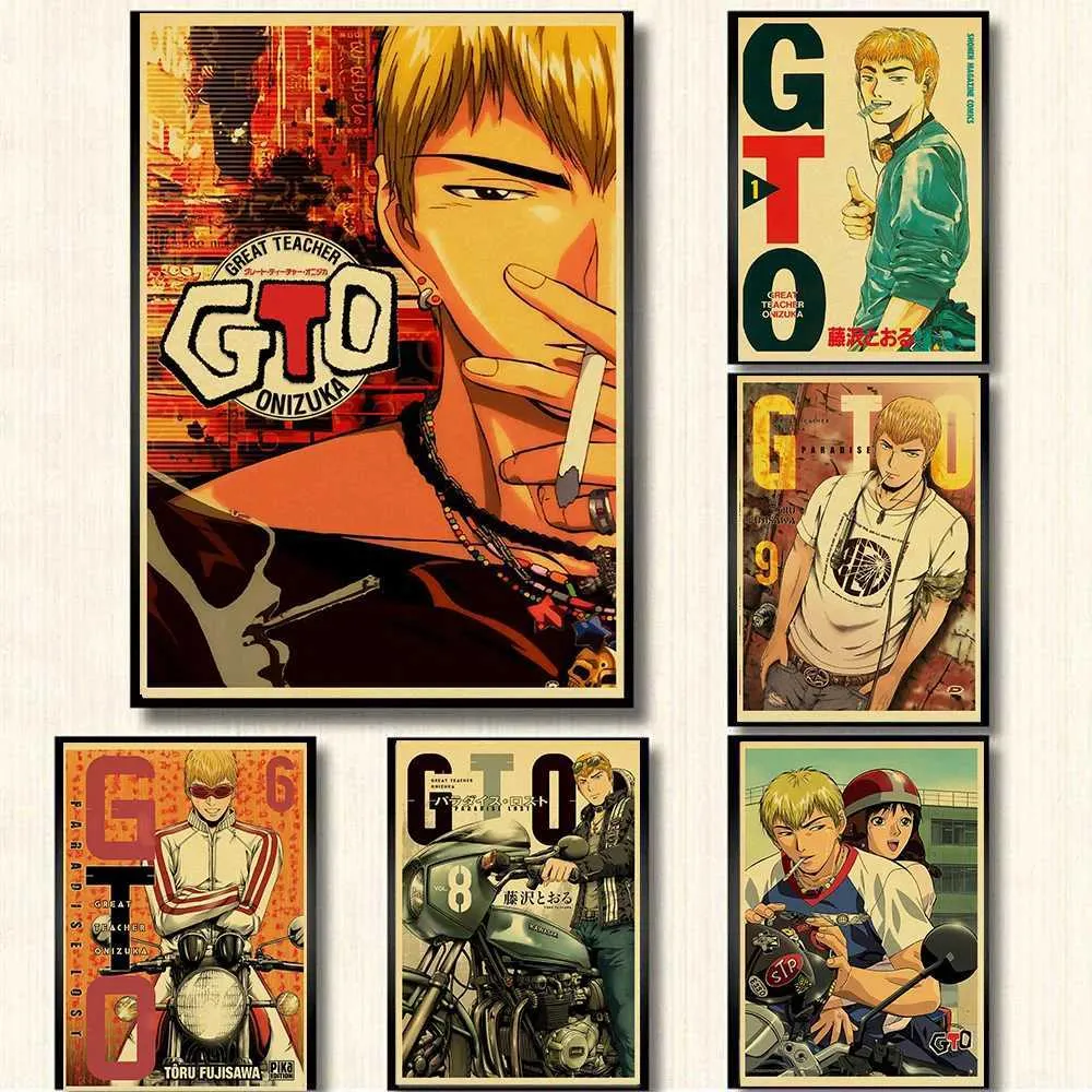 Anime GTO Poster Great Teacher Onizuka Kraft Art Decor, Vintage Room Or ...