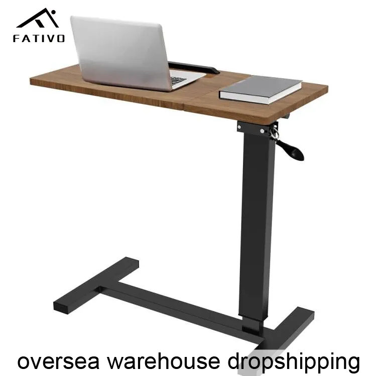 Laptop Table For Bed: Adjustable Overbed Table With Hidden Wheels ...