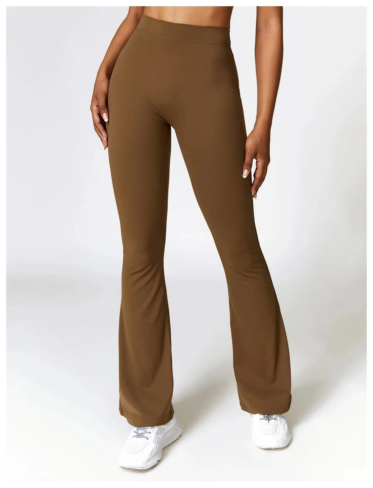 High-Waisted V-Shaped Hip Yoga Pants: Flared Leg Yoga Trousers for ...