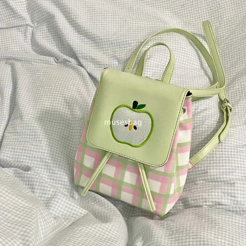 Green Apple Checkered Dress: Korean Casual Fashion for Women, Premium ...