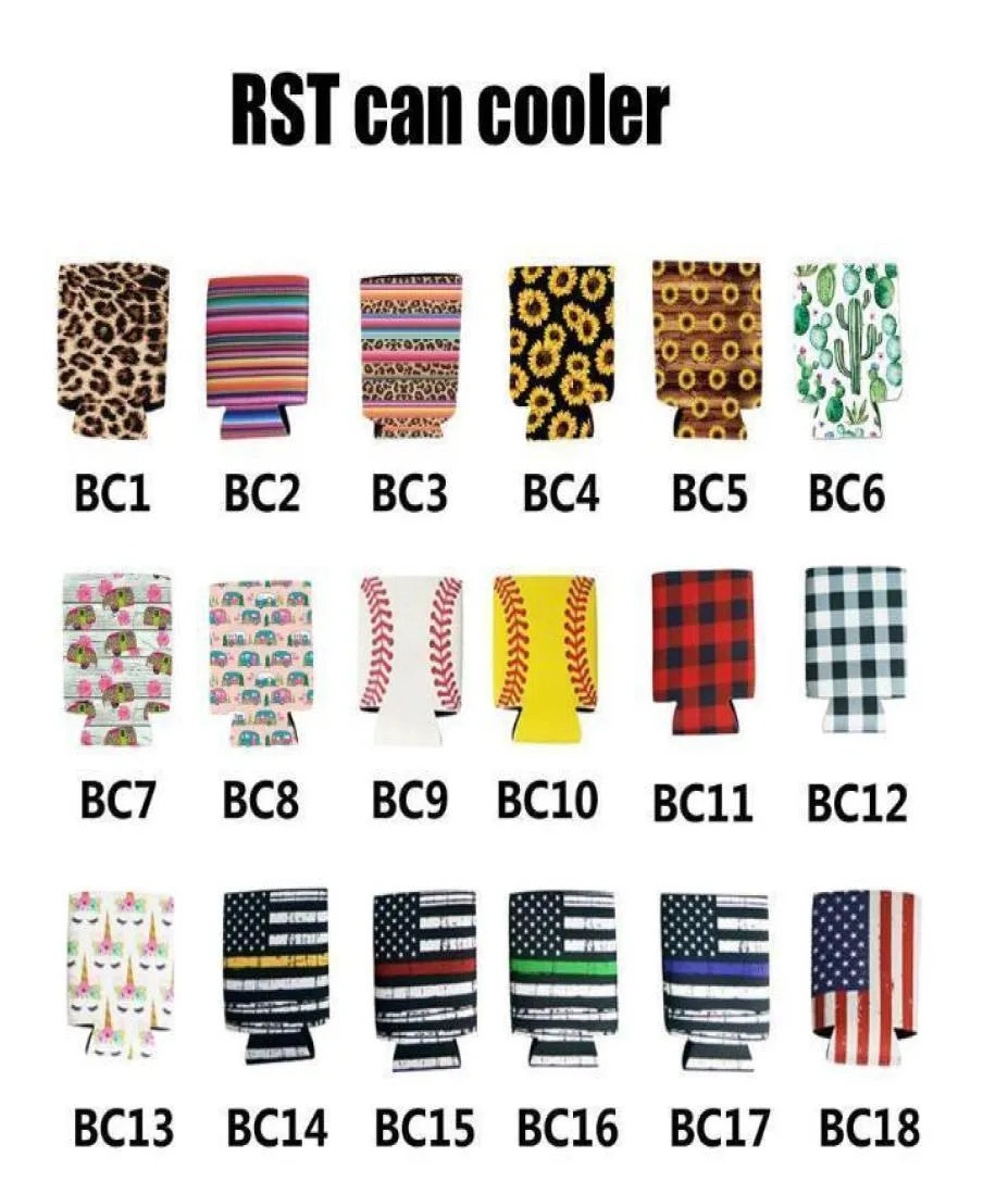 Leopard Print Beverage Cooler Sleeves - Premium Neoprene Can Insulators ...