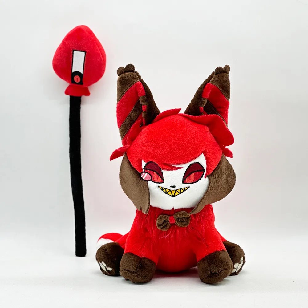 DHgate.com:Hazbin Hotel Alastor Meow: Red Cat Plush Toy for Kids ...