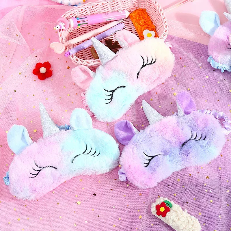 Soft Plush Anime Eye Mask, Cute 3D Cartoon Sleep Mask for Kids, Travel ...