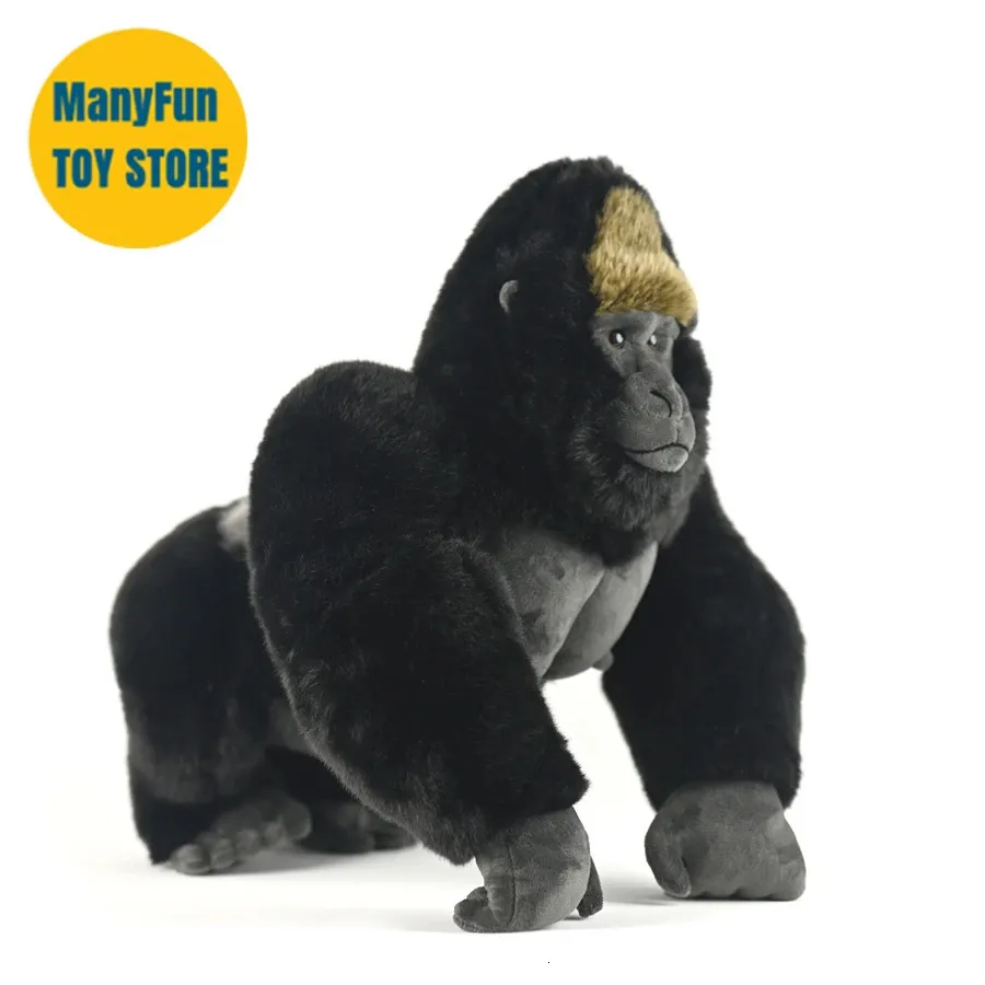 Silverback Gorilla Plush Toy Lifelike Ape Stuffed Animal Doll For Kids ...