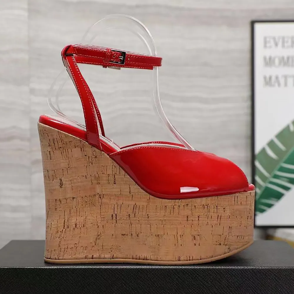 Bulk Designer Patent Leather K Jacques Wedge Sandals With... At Only ...