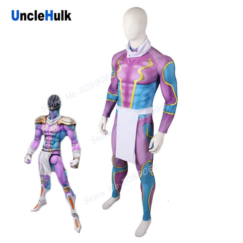 Kujo Jotaro Stand Star Platinum Cosplay Costume Purple And Blue With ...
